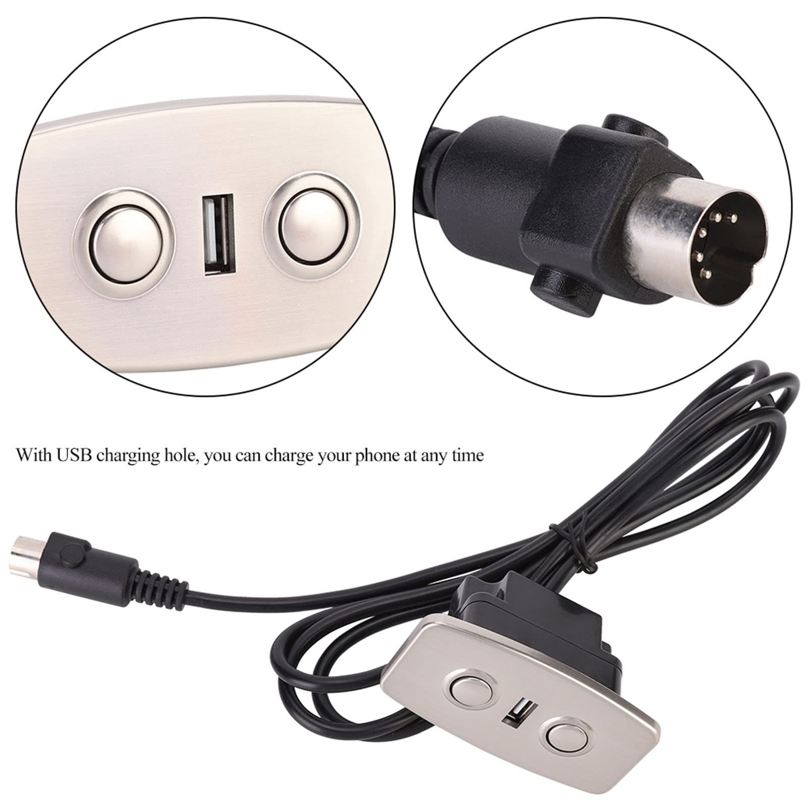 OKJHFD2 Button Lift Chair or Electric Recliner Hand Control, Electric Sofa Recliner Hand Control, Plug and Play Hand Control Recliner Replacement Parts with Dual USB Charging Ports