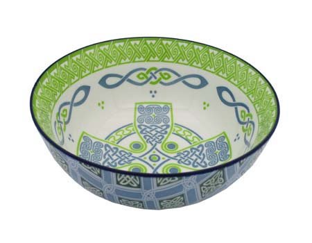 Royal Tara Irish Celtic Bowl Bone China Colourful Ceramic Bowls Set 14 cm with Shamrock/Celtic Cross (2 Mixed Design Bowls)