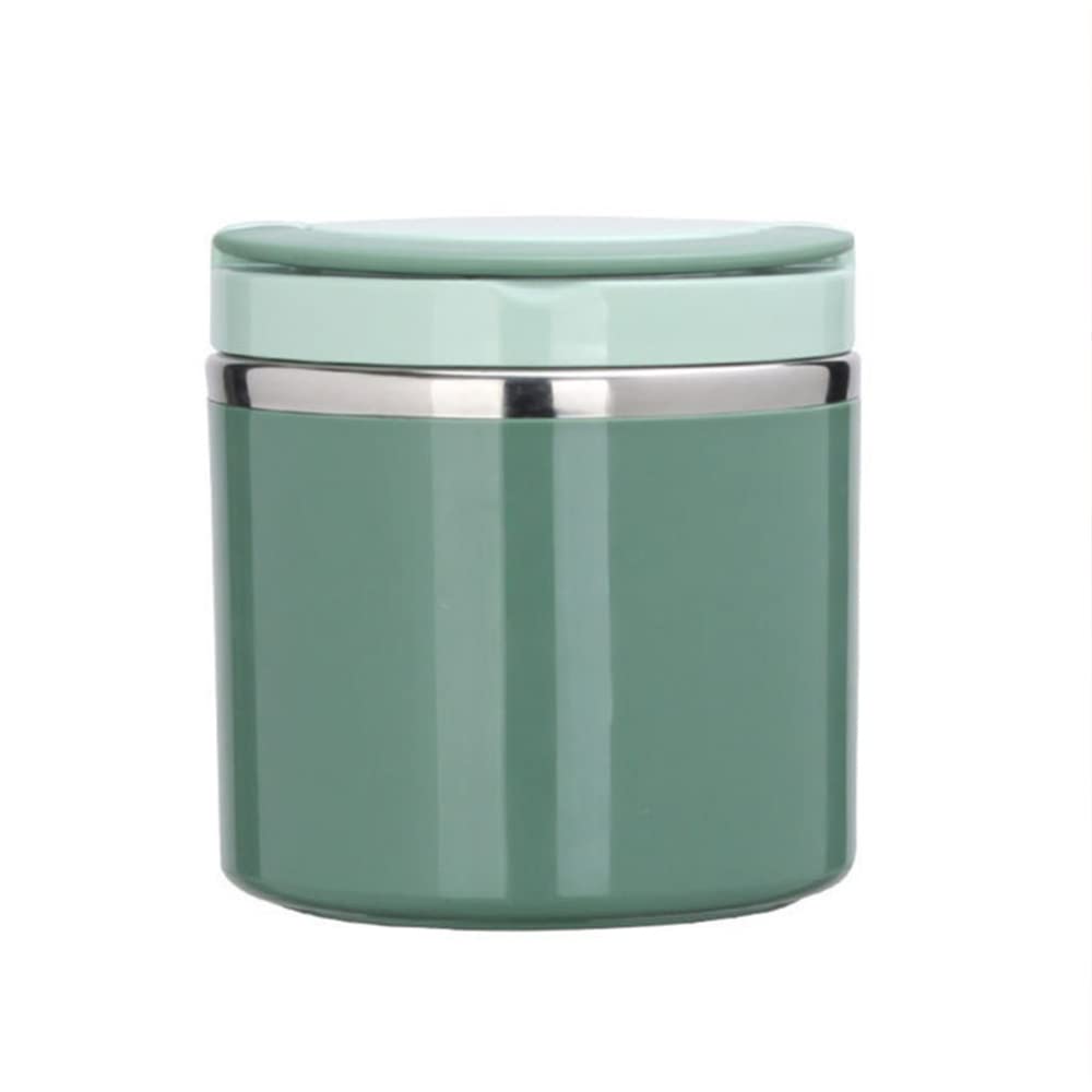 SainSpeed Soup Mug Microwave Soup Mugs with Lids,Stainless 1000ml Food Container with Handle For Ramen Noodles, Soup, Beverages and More(Green)