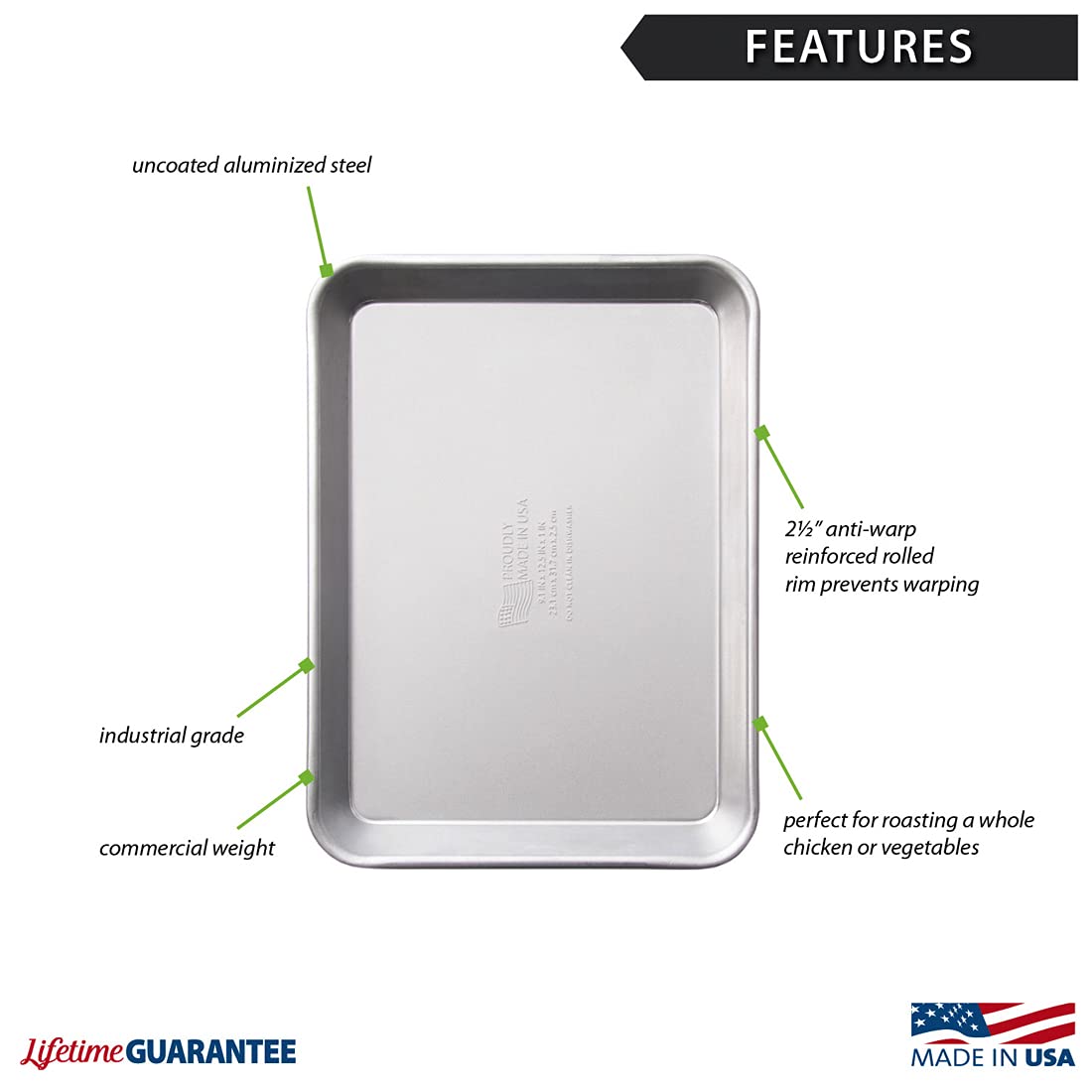Rada Cutlery Quarter Sheet Pan 9.1 X 12.5", 2 Pack