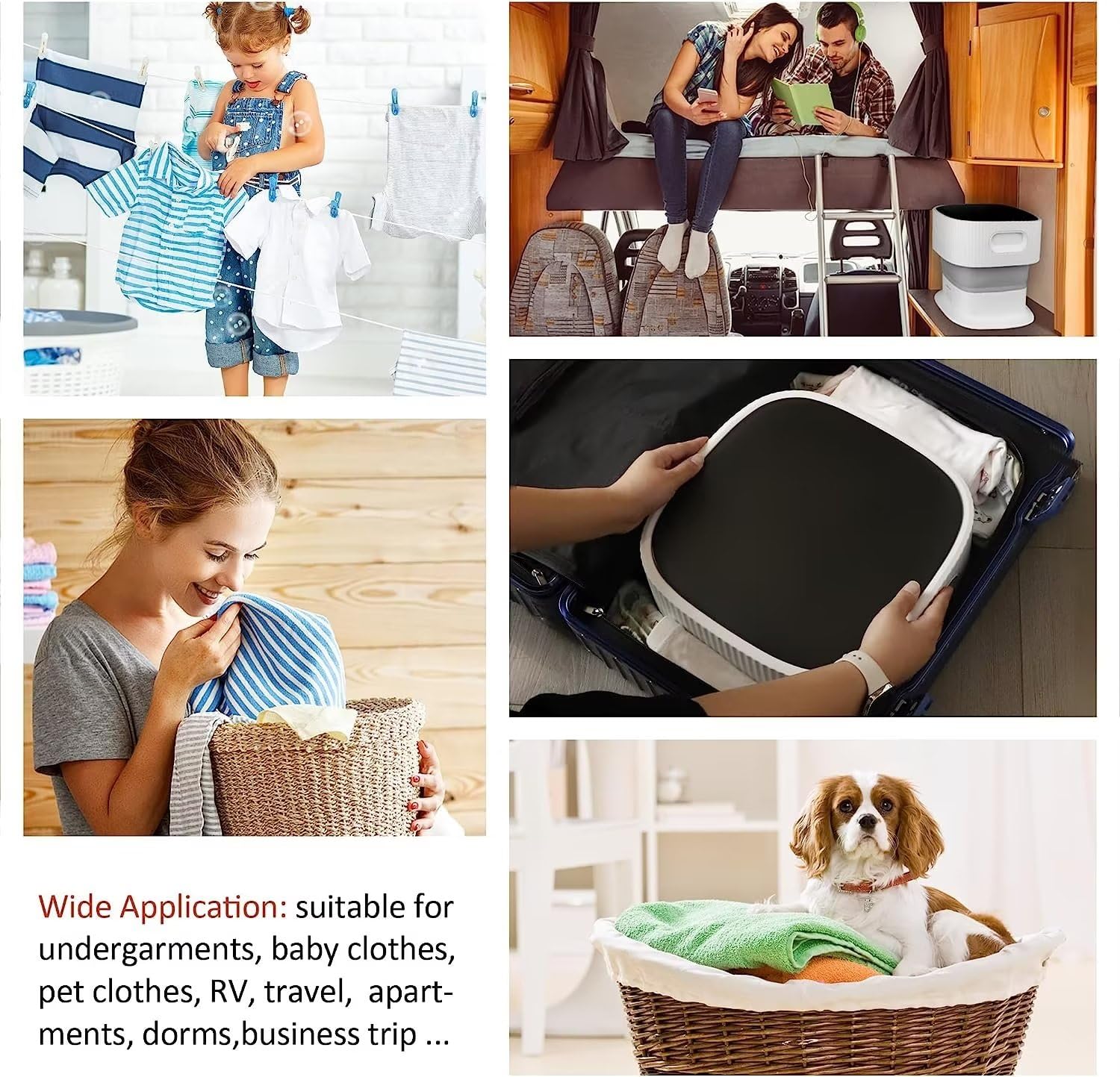 MKNDHRS Foldable Portable Washing Machine Small Mini Washer With Disinfection and Sterilization for Underwear,Socks,Baby Clothes,or Small Items,Suitable for Student,Camping,RV,Travel,White