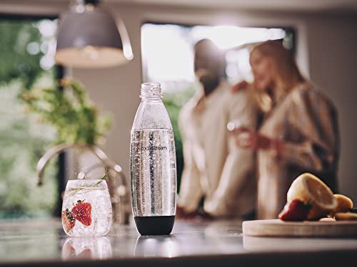 SodaStream Dishwasher Safe 2-Pack 1 Litre Carbonating Bottle - Black