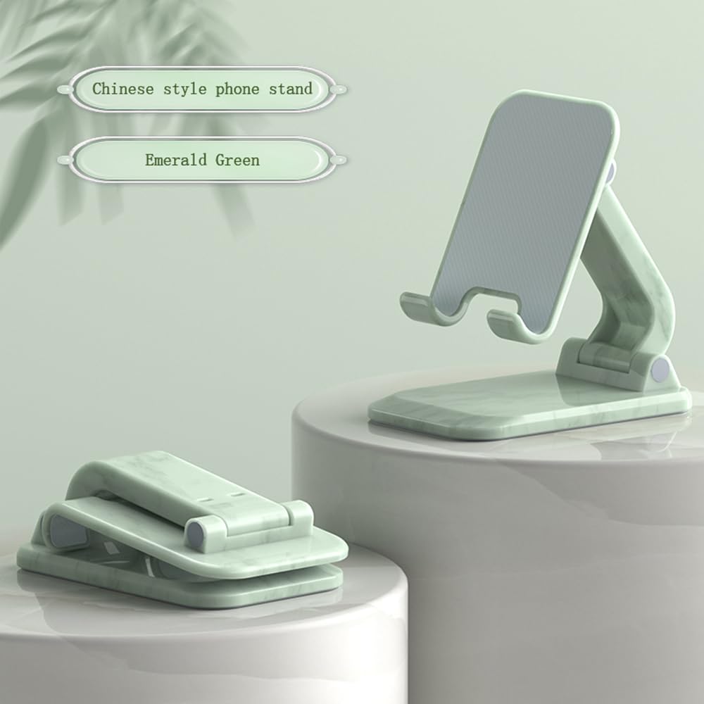 Mayten iPhone Stand Foldable Cell Phone Stand for Desk, Desktop Phone Holder Cradle Compatible with iPhone 15/14/13/12 Pro Max Plus Mini& All Phones, iPad and Tablets-White