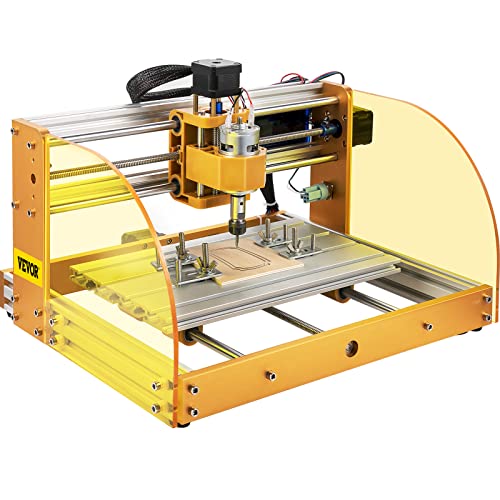 VEVOR CNC Router Machine, 3018 w/GRBL Offline Control, Limit Switches & Emergency-Stop, PCB PVC Wood leather Engraving Machine, Dustproof Safe Acrylic Baffle, XYZ Working Area 300 x 180 x 45mm