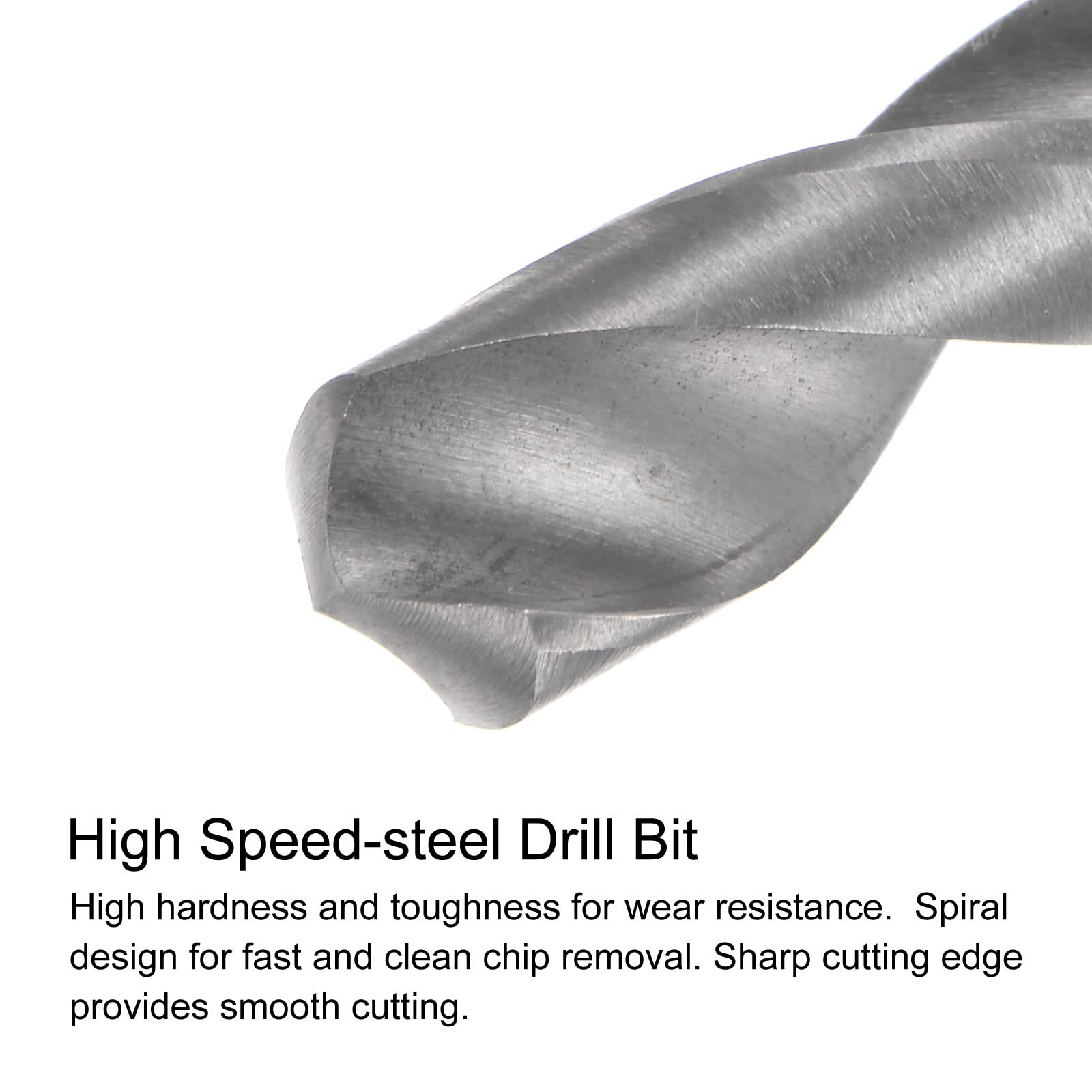 uxcell Tap & Bit Sets, M8 x 1.25 H2 Straight Flute Machine Thread Milling Tap 150mm Extra Long, 8mm High Speed Steel (HSS) Twist Drill Bit