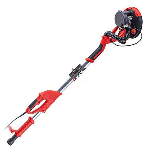 VEVOR Drywall Sander 750W, Electric Sander Variable Speed 800-1750RPM, Drywall Sander Foldable Sheetrock Sander, with Telescope Handle, Vacuum Bag Drywall Sanders 6 Sand Pads