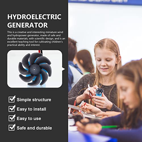 TEHAUX 1set Hydroelectric Teaching Science Portable Kit Physical Wind Small Water Crank Generator Hand Student Emergency Practical Tool Experiment Kits Electricity Manual Power