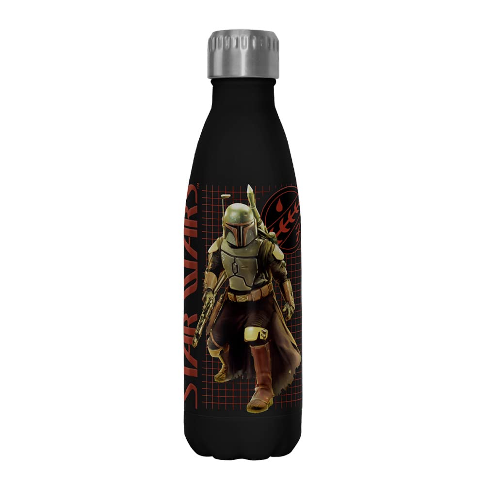Star Wars Grid 17 oz Stainless Steel Water Bottle, 17 Ounce, Multicolored