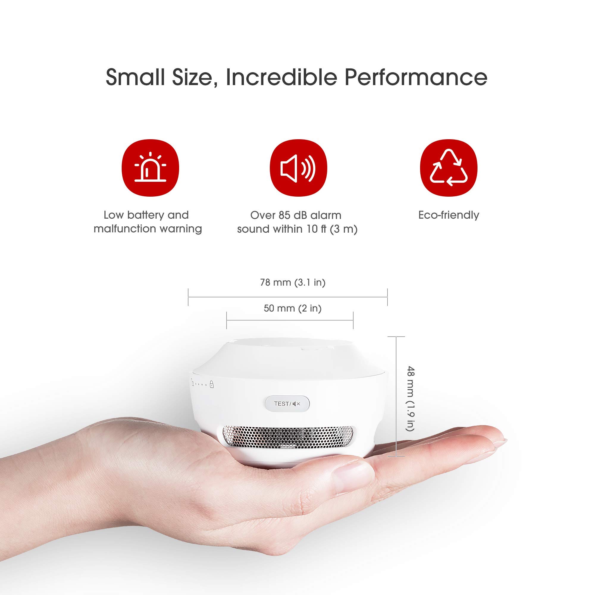 X-Sense Wi-Fi Smoke Detector, Wireless Smart Fire Smoke Detector with Replaceable Lithium Battery & Silence Button, Auto Self-Check Function, XS01-WT, Pack of 3