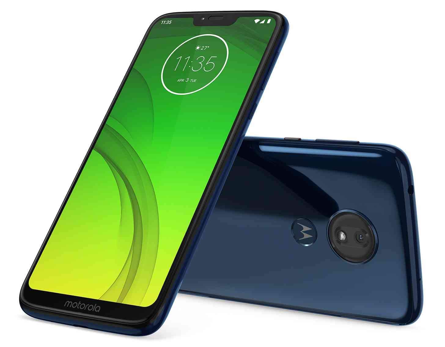 Motorola Moto G7 Power (64GB + 64GB MicroSD) 6.2" (GSM Only) Factory Unlocked Smartphone - US & Global 4G LTE International Model XT1955-2 (Marine Blue, SD Bundle)