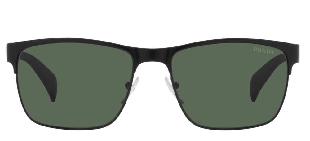 Prada Conceptual PR 51OS - 1BO3O1 Sunglasses Matte Black W/Dark Green 58MM