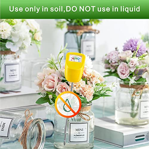 TFTEK Soil moisture meter, plant hygrometer, water monitor tester, for garden, flower pots, lawn,2 Pack