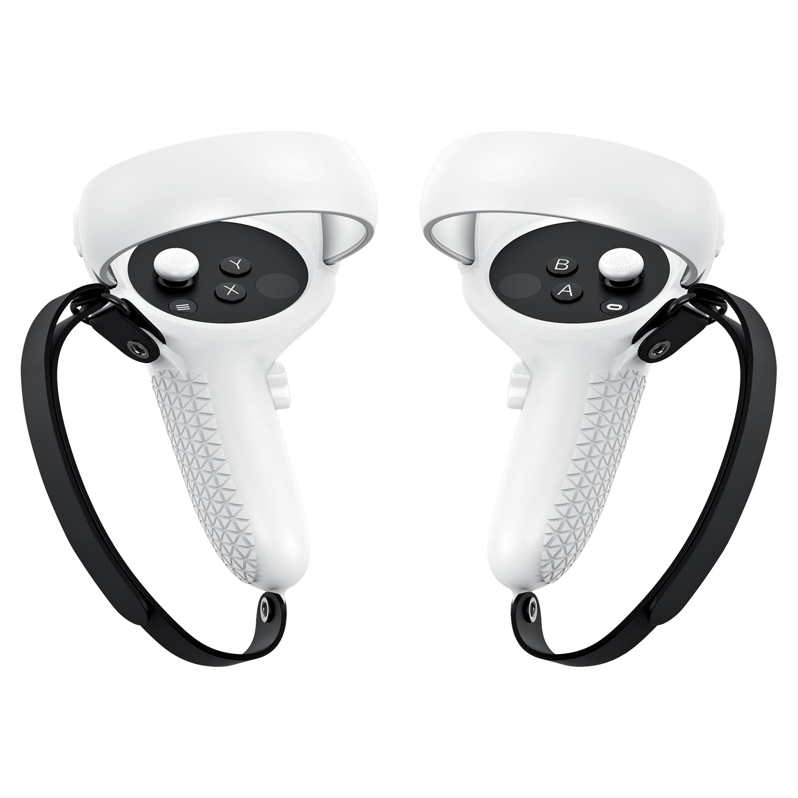 TATAVR Controller Protector for Oculus Quest 2, Anti-Slip Controller Grip Cover Accessories with Adjustable Hand Strap for Oculus Quest 2 - Gray