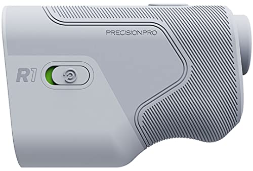 Precision Pro R1 Smart Golf Rangefinder with Slope - Golf GPS Laser Rangefinder with Magnetic Cart Mount, Bluetooth, Personalized Yardages, Rechargeable Battery & 37,000+ Courses Included