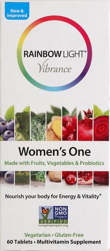 Rainbow Light Womens One High-Potency Daily Multivitamin, Womens Multivitamin Provides High-Potency Immune Support, With Vitamin C, Biotin and Ashwagandha, Vegetarian, 60 Count