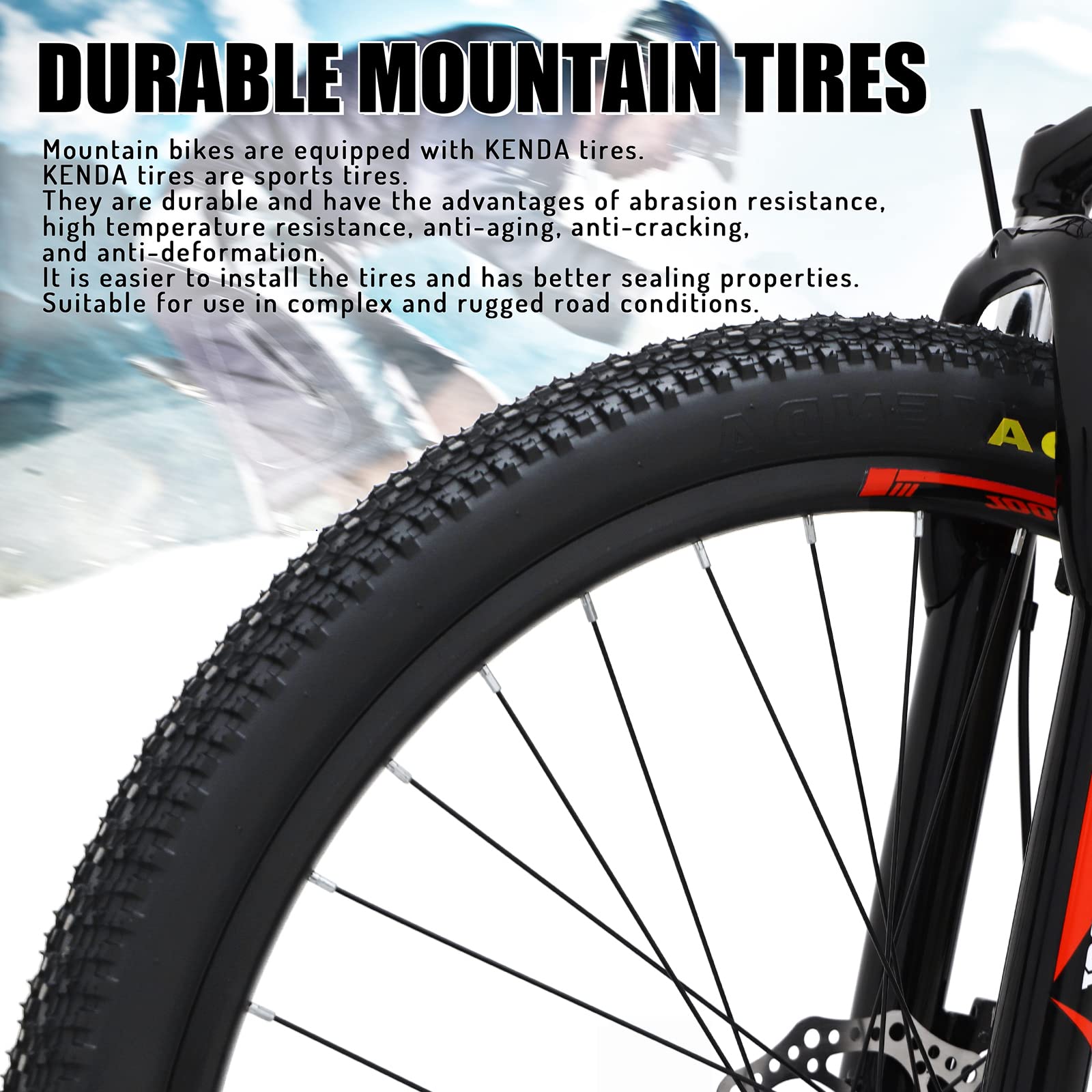 SOCOOL 26 Inch Mountain Bikes, Wowens Bicycles, Hybrid Bike for Men, Mountain Bicycles