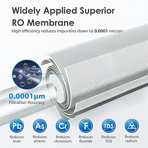 Waterdrop WD-G3P800-N2RO Filter, Replacement for WD-G3P800-W Reverse Osmosis System, 2-year Lifetime, Reduce PFAS