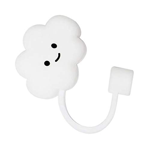 VALICLUD Drinking Cap Cute Silicone Straw Plug 1pc Cloud Straw Dust Plug White Aldult Plug Cover Straw Covers Cap Silicone Drinking Straws