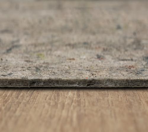 Mohawk Home 3' x 12' Non Slip Rug Pad Gripper 1/4 Thick Dual Surface Felt + Rubber Gripper - Safe for All Floors, Brown