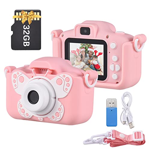 mewmewcat Digital Camera for X7 Mini Camera Camera Digital Camera 1080P Video Camera for 20MP Dual Lens 2.0 Inch IPS Screen Built-in Battery Cute Photo Frames Interesting Games w