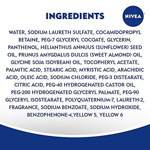 NIVEA Vanilla and Sweet Cream Pampering Body Wash with Nourishing Serum, 20 Fl Oz Bottle