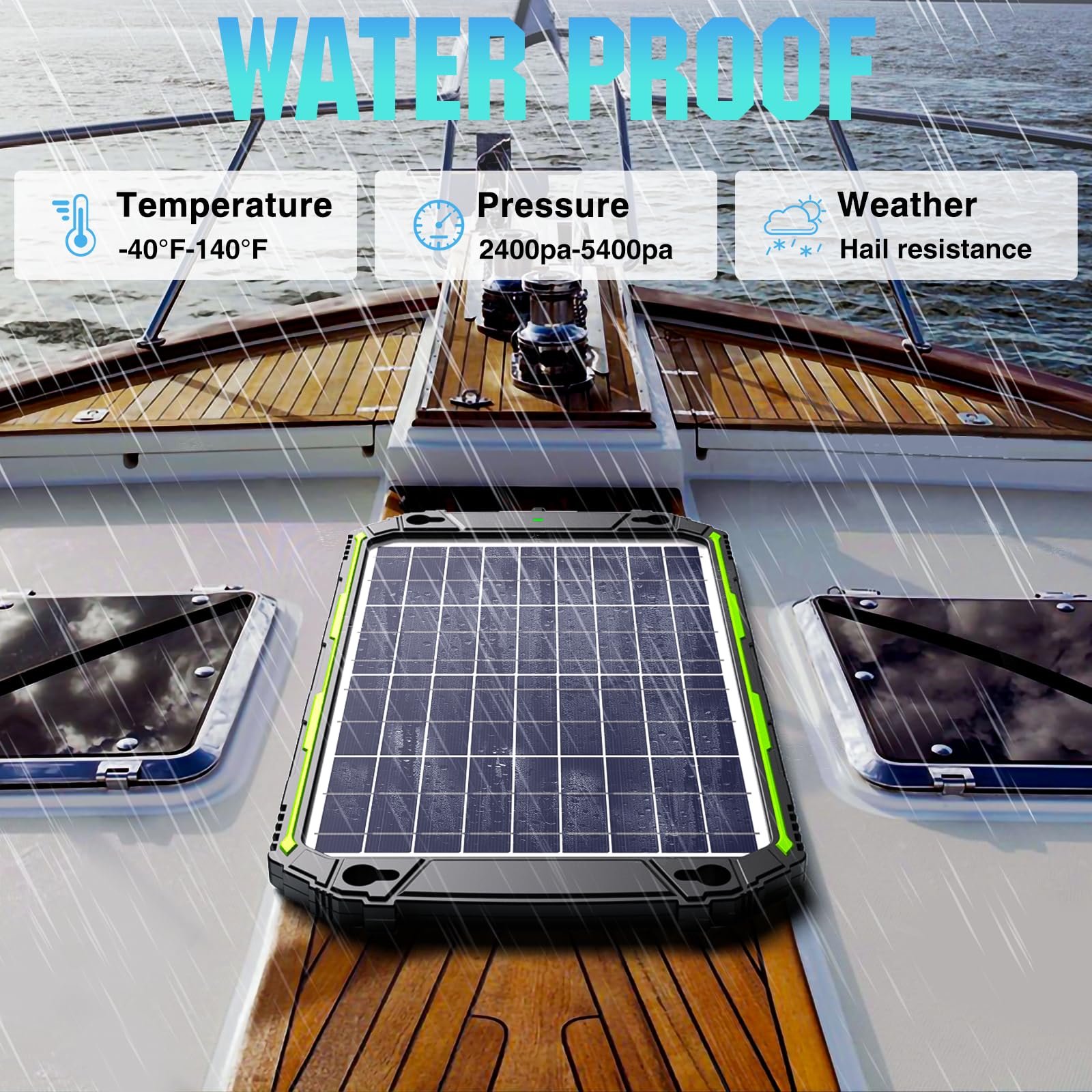 Sun Energise 10W 12V Solar Powered Battery Charger & Maintainer, Built-in Smart MPPT Charge Controller, Waterproof 10 Watt 12 Volt Solar Panel Trickle Charging Kits for Car Auto Boat RV Marine Trailer