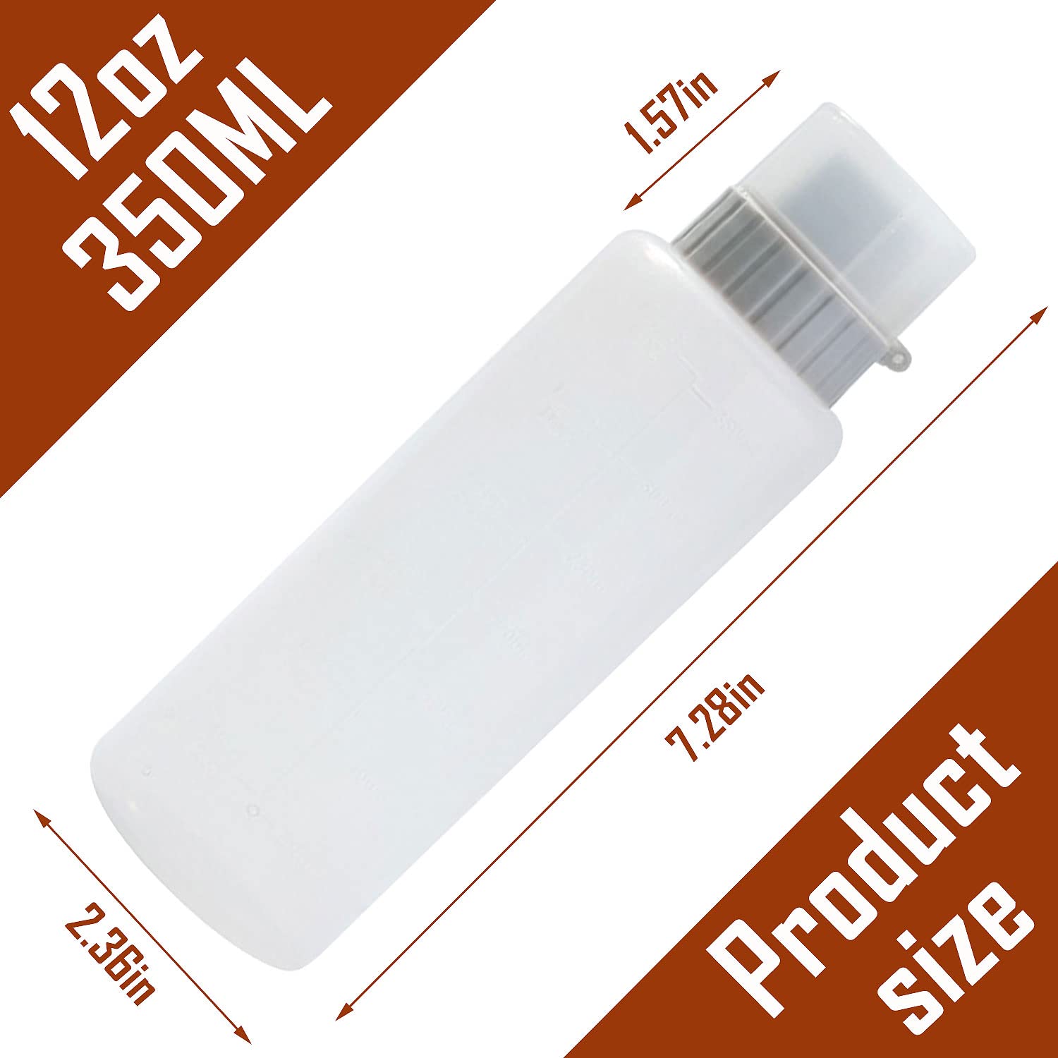 RAMFIYN Condiment Porous Squeeze Bottles, Salad Dressing Container, Squeeze Bottles for Sauces, Multi-nozzle Salad Squeeze bottle 5 nozzles, BBQ Sauce, Oil Bottles - 8 pcs 12 oz