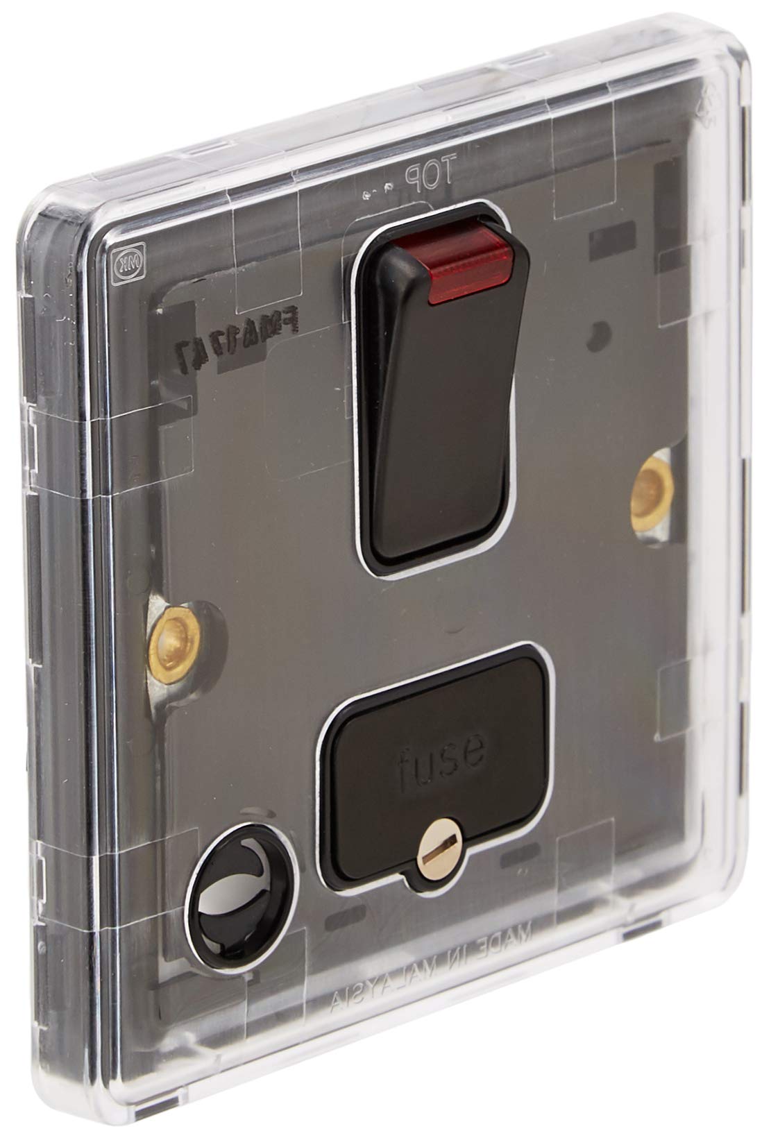 MK Dimensions 1 Gang 13A Double Pole Switched Connection Unit with Neon and Flex Outlet