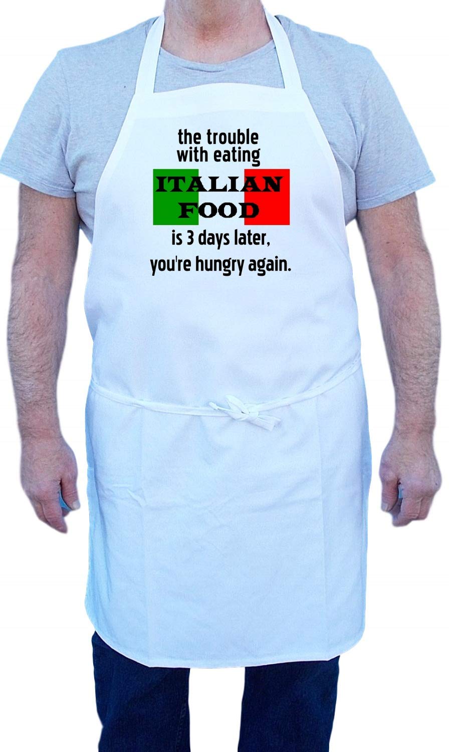 The Trouble With Italian Food Funny Cooking Apron