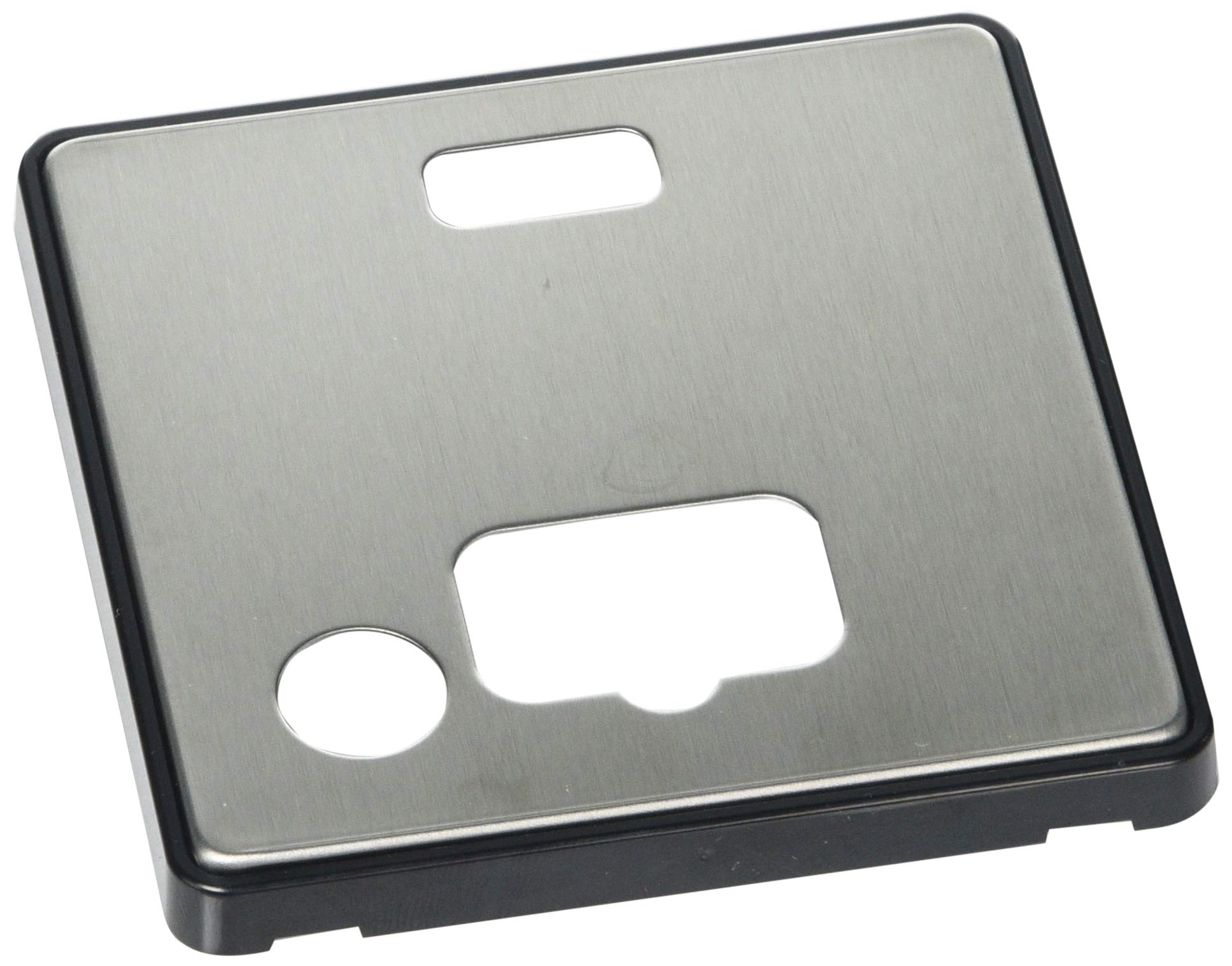 MK Dimensions 1 Gang 13A Connection Unit and Neon/Flex Bronze Finish Frontplate with a White Trim