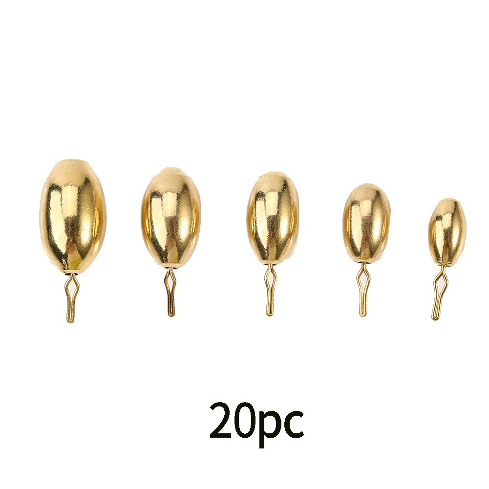 Oval Shape Copper Finshing Sinker, Multi-Type Copper Weight, for Soft Bait, Hard Bait, Hook, Sequins Freshwater Fishing Tackle