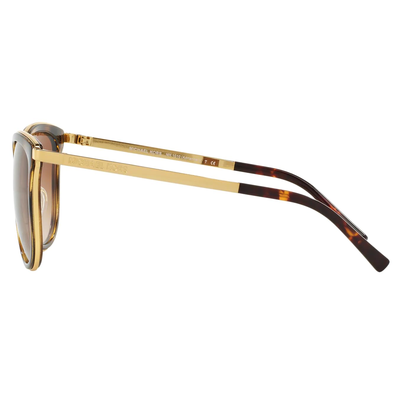 Michael Kors Woman Sunglasses Dark Tortoise/Gold Frame, Brown Gradient Lenses, 54MM