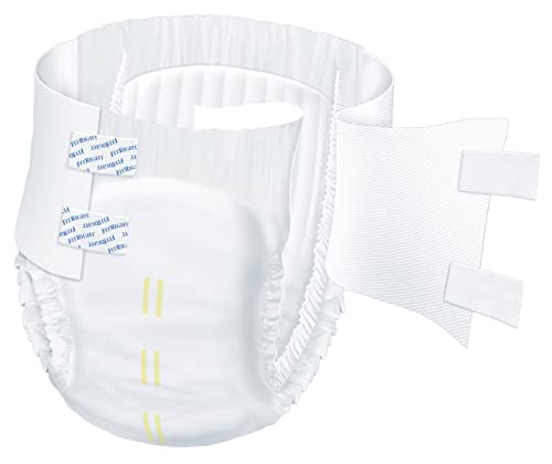 Medline FitRight Ultra Adult Diapers, Disposable Incontinence Briefs with Tabs, Heavy Absorbency, Medium, 32''-42'', 20 Count (Pack of 4)