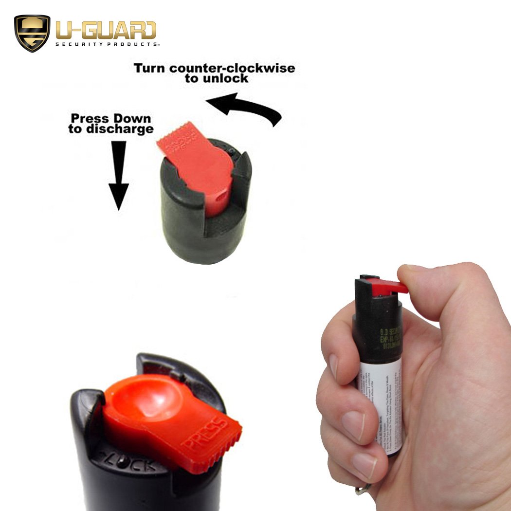 Micro Stun Gun Keychain Pepper Spray Self Defense Kit Bundle. Personal Non Lethal Weapons For Women Or Men. High Volt Rechargeable Keychain Stun Gun & Key Ring Max Strength Pepper Defense Spray (PINK)