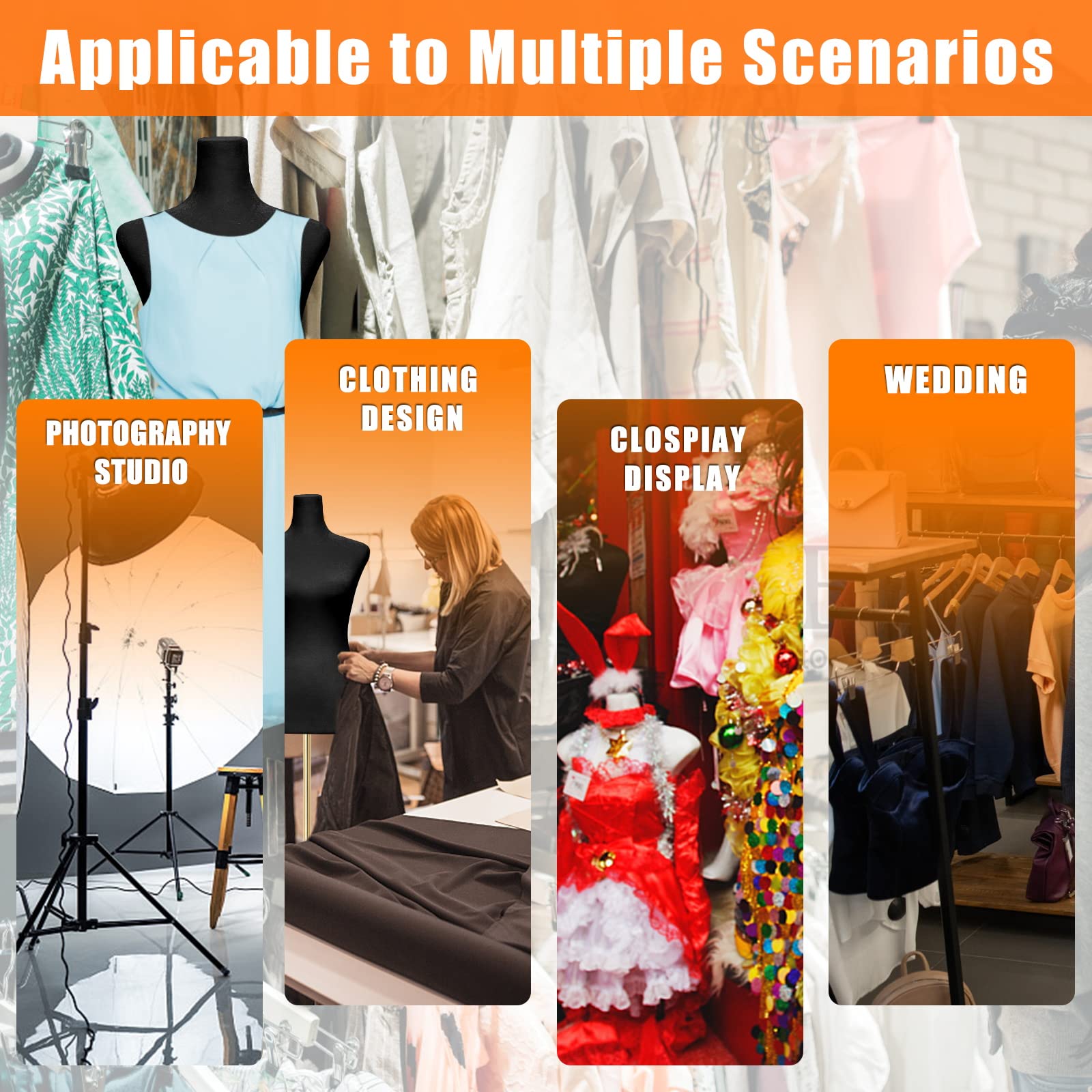 Mannequin Dress Form 61-69 Inch Height Adjustable Female Model Display Mannequin Body High Density Foam with Metal Bracket and Rectangular Base for Sewing Dressmakers Dress Jewelry Display, Beige