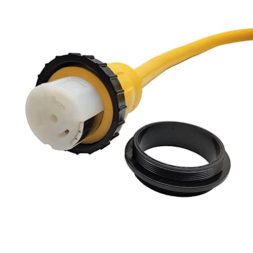 Parkworld 692033A Combiner Marine Shore Power Y Adapter (2) L5-30P Plug 30A Plug to SS2-50R Female 50A Connector 15FT