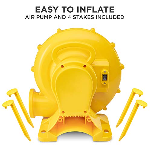 SUNNY & FUN Ultra Climber Inflatable Water Slide Park β Heavy-Duty for Outdoor Fun - Climbing Wall, Two Slides & Splash Pool β Easy to Set Up & Inflate with Included Air Pump & Carrying Case
