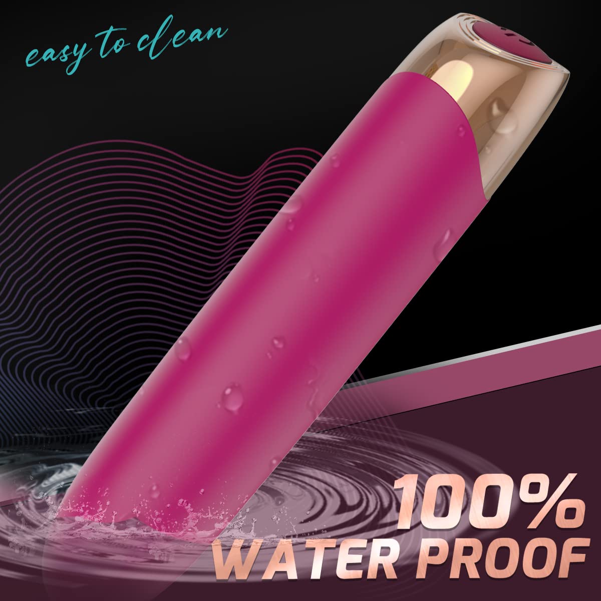 Mini Small Bullet Vibrator (Full Silicone) for Precise Stimulation, G Spot Dildo Vibrators Clitorals Stimulator with 7 Vibration, Rose Sex Toy Vibrator for Women Couple