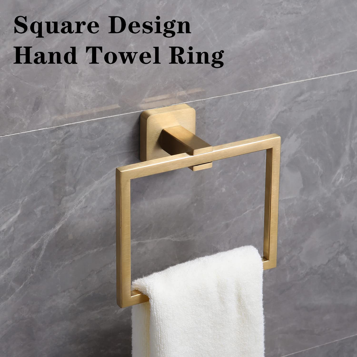 Ntipox 4 Piece Stainless Steel Brushed Gold Bathroom Hardware Accessories Set Include 16 inch Towel Bar Set Gold ,Toilet Paper Holder,Towel Rack Set Gold