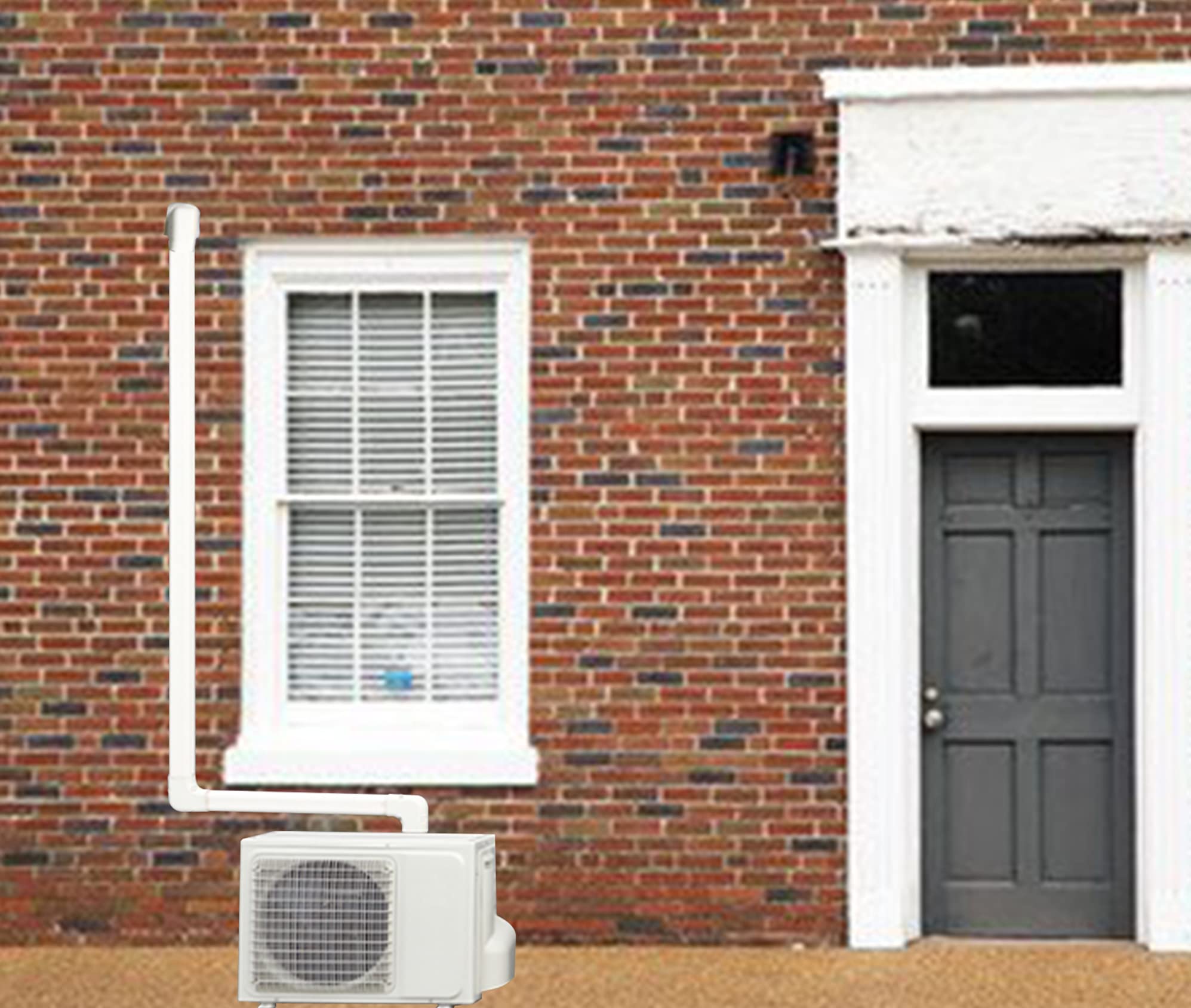 Mini Split Air Conditioner Line Cover | PVC Decorative Line Cover Kit 3" for Mini Split and Central Air Conditioner & Heat Pumps(15 Feet)
