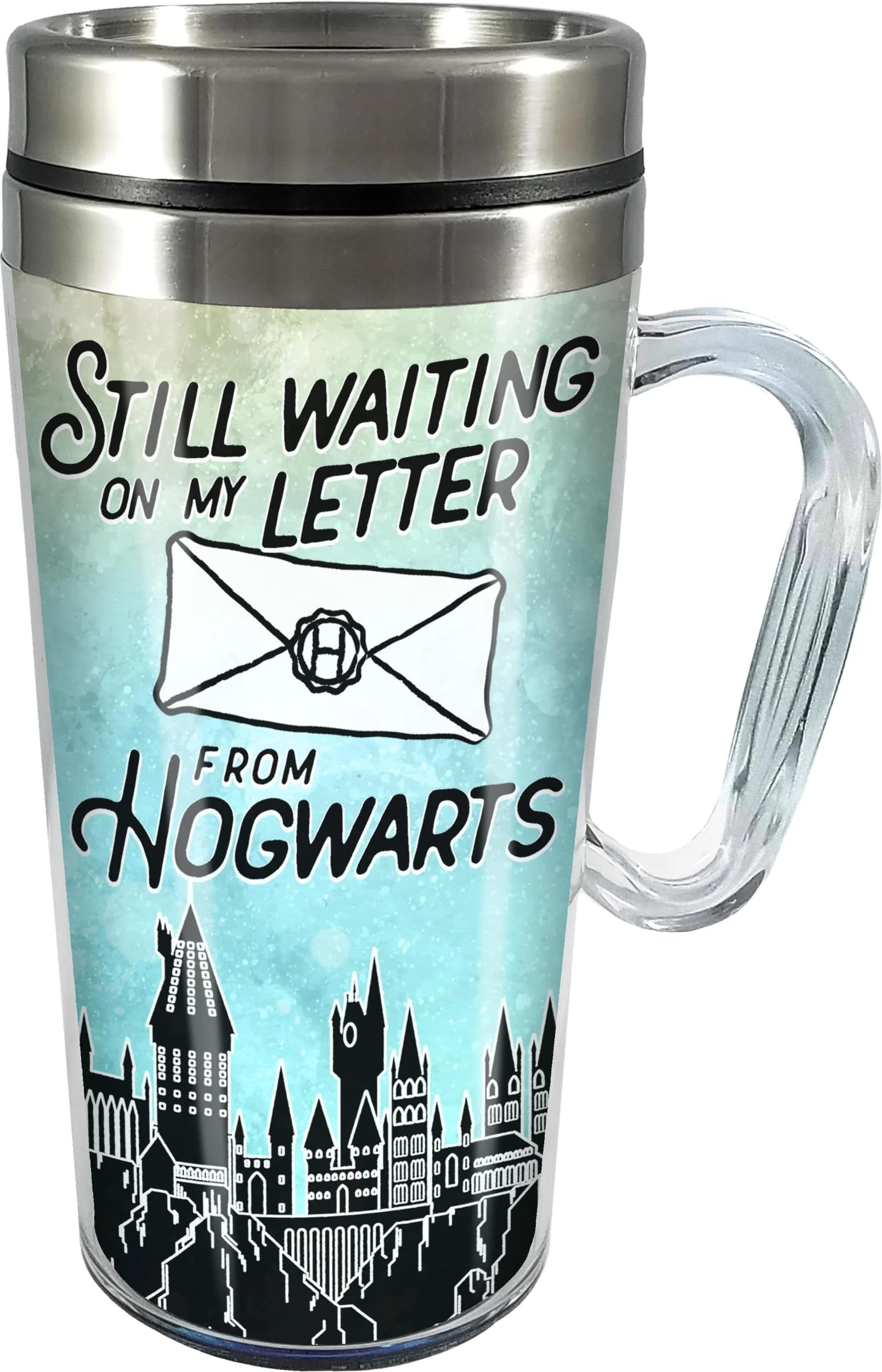 Spoontiques - Insulated Travel Mugs - Harry Potter Acrylic and Stainless Steel Drink Cup - Letter To Hogwarts