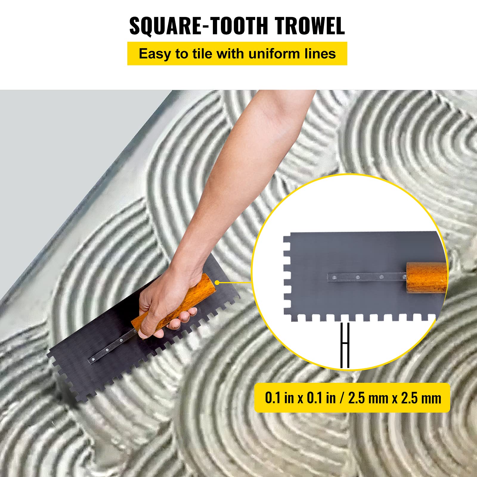 VEVOR Shower Curb Kit, 48"x48" Watertight Shower Curb Overlay with 4" ABS Central Bonding Flange, 4" Stainless Steel Grate, 2 Cuttable Shower Curb and Trowel, Shower Pan Slope Sticks Fit for Bathroom