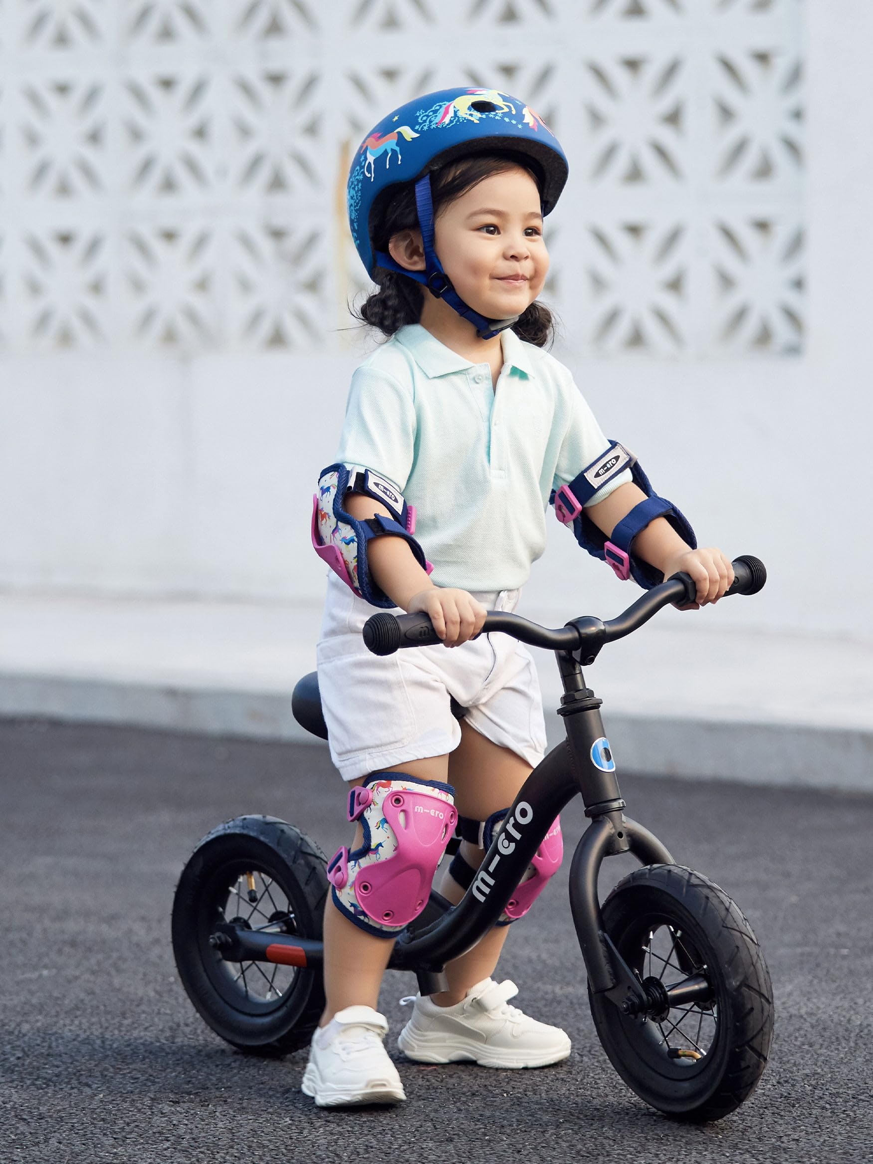 MicroClean Unisex Youth Balance Bike Scooter, Black, 60 cm