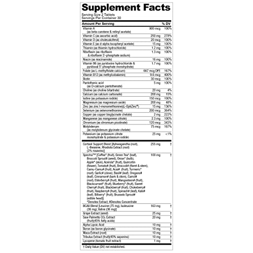 Nugenix Men's Daily Testosterone Multivitamin - 19 Vitamins and Minerals, Supports Free Testosterone