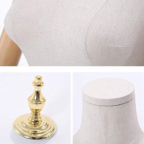 Mannequin Torso Mannequin Dress Form Torso Female Tailors Dummy Mannequin Dressmakers Dummies Display Bust Wood Arm Active Suitable for Apparel Jewelry Display Stand (E S