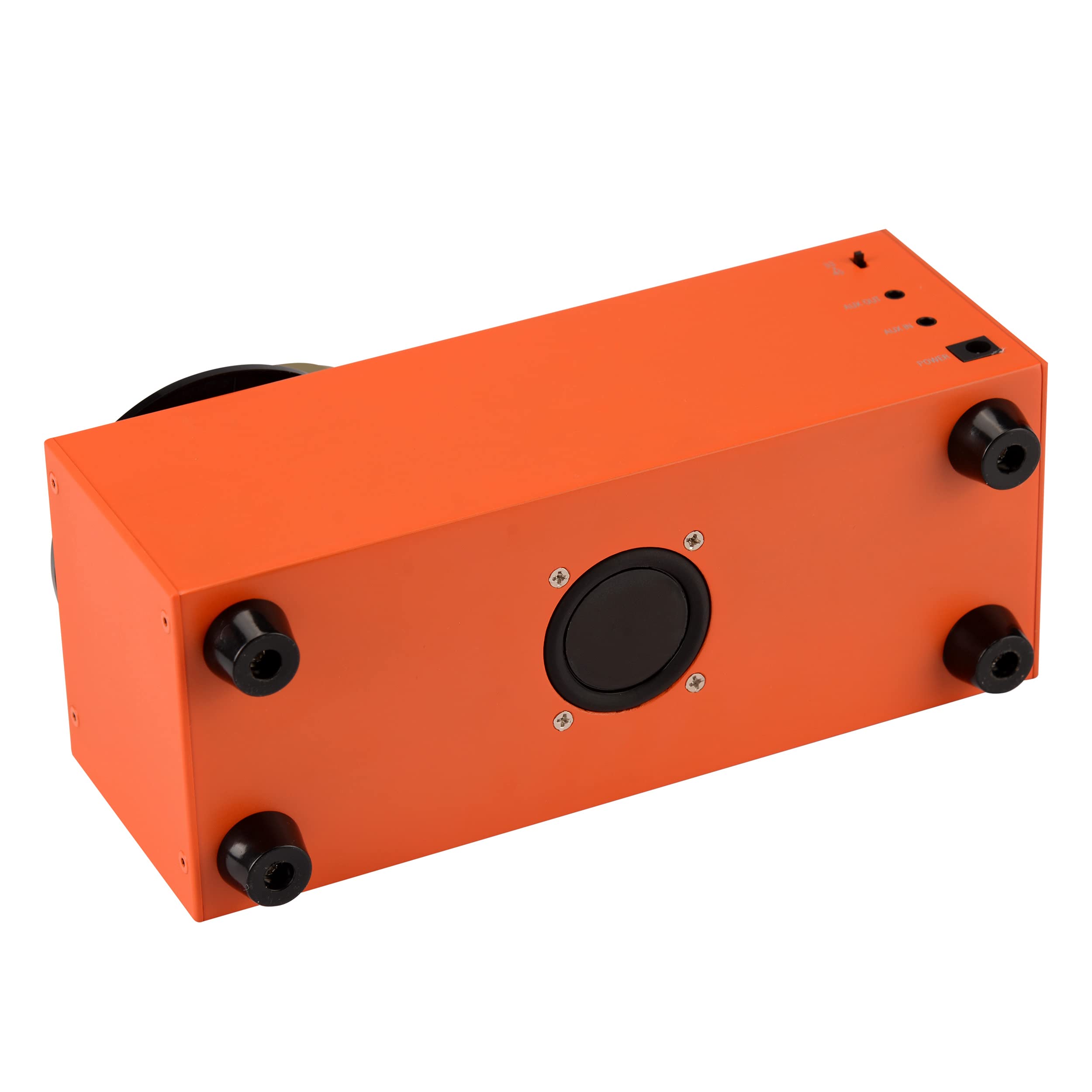 Mini Vinyl Record Player with Classic Yet Modern Design, 2 Built-in Stereo Speakers with Bluetooth Function for Entertainment and Home/Office Decoration (Orange)