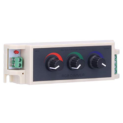 Oumefar Light Dimmer, Three‑Way Dimmer RGB Controller RGB Knob Dimmer Knob Control for LED Lights for Ribbon Lights