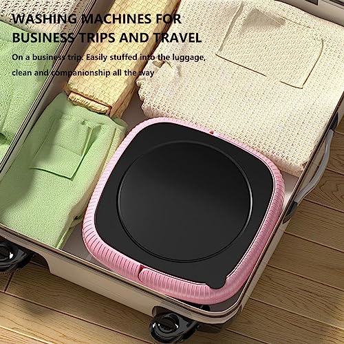 Portable Washing Machine, Foldable Mini Washing Machine 6.5L High Capacity, 3 Modes Deep Cleaning Mini Washer, Suitable for Home, Business, Travel, College Room (Purple)
