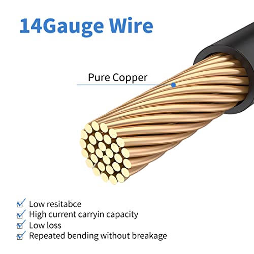 YACSEJAO SAE to DC 8mm Cable 14AWG 1FT DC 8mm Male to SAE Connector Adapter for RV & Solar Generator Portable Solar Panel