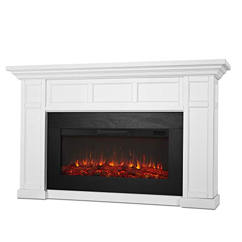 Real Flame White Alcott Landscape Electric Fireplace